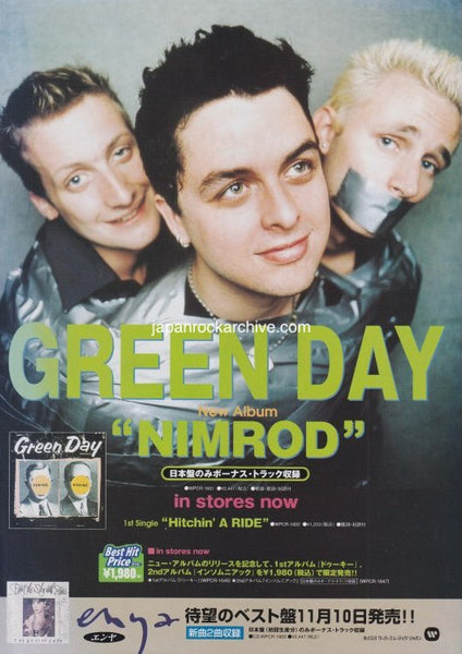 Green Day 1997/12 Nimrod Japan album promo ad – Japan Rock Archive