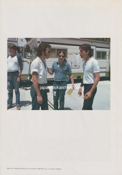 Bruce Springsteen & Jackson Browne 1981/10 Japanese music press cuttin ...