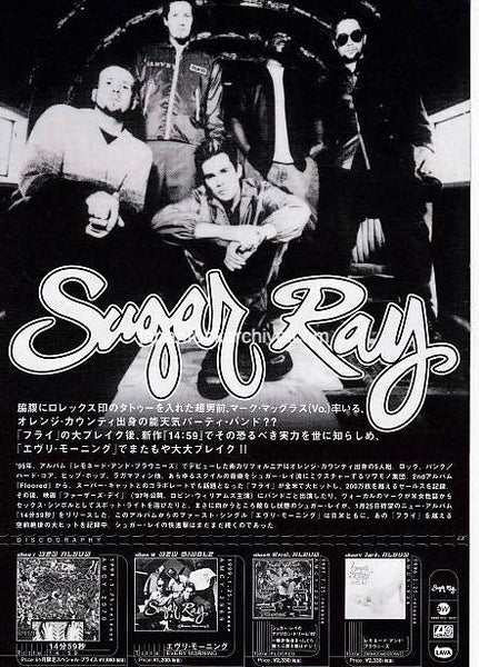 Sugar Ray 1999 Japan tour concert gig flyer handbill – Japan Rock Archive