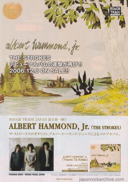 Albert Hammond Jr. 2006/09 Yours To Keep Japan album promo ad – Japan ...